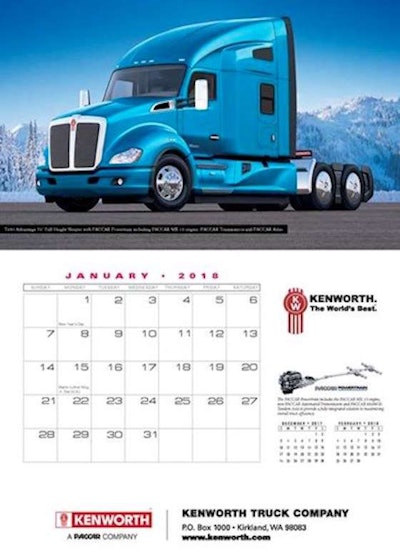 Truck-themed calendars keep track of new year in style | Truckers News