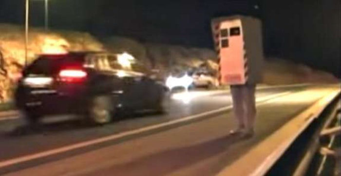 Cops end prank by guy dressed as speed cam | Truckers News