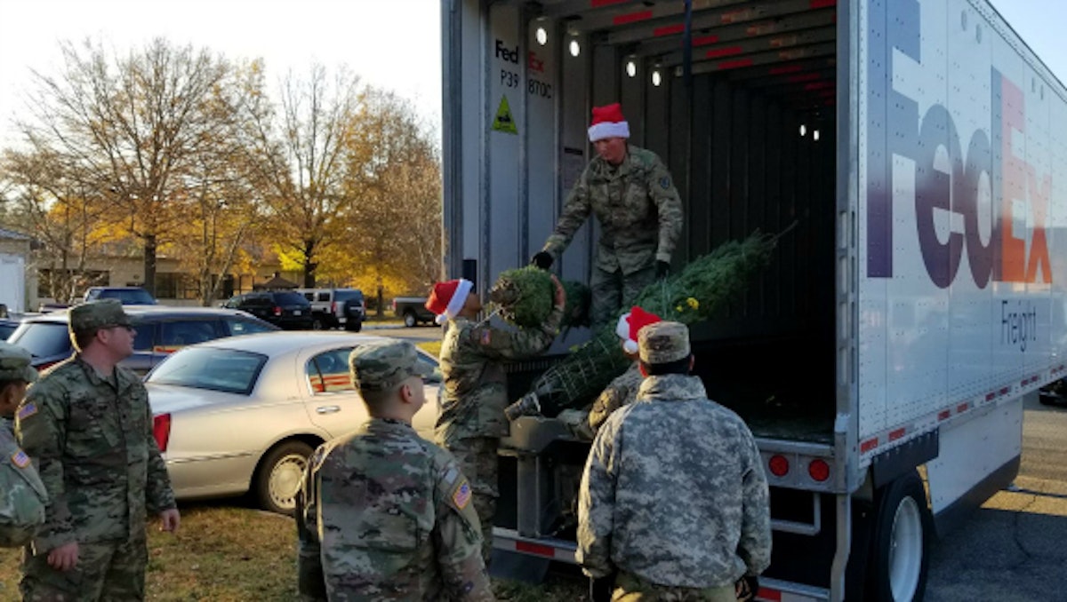 FedEx delivers Christmas trees for military families | Truckers News