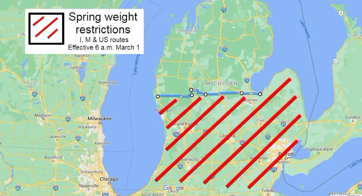 Michigan enacts spring weight restrictions | Truckers News