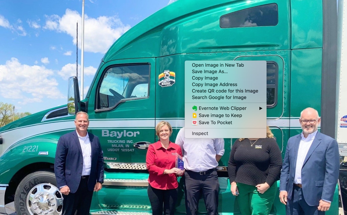Baylor Trucking once again honored by Walmart | Truckers News