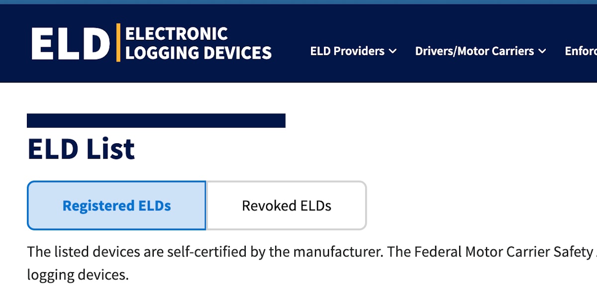 FMCSA places ELD on its 'Revoked Devices' list; third one in recent ...