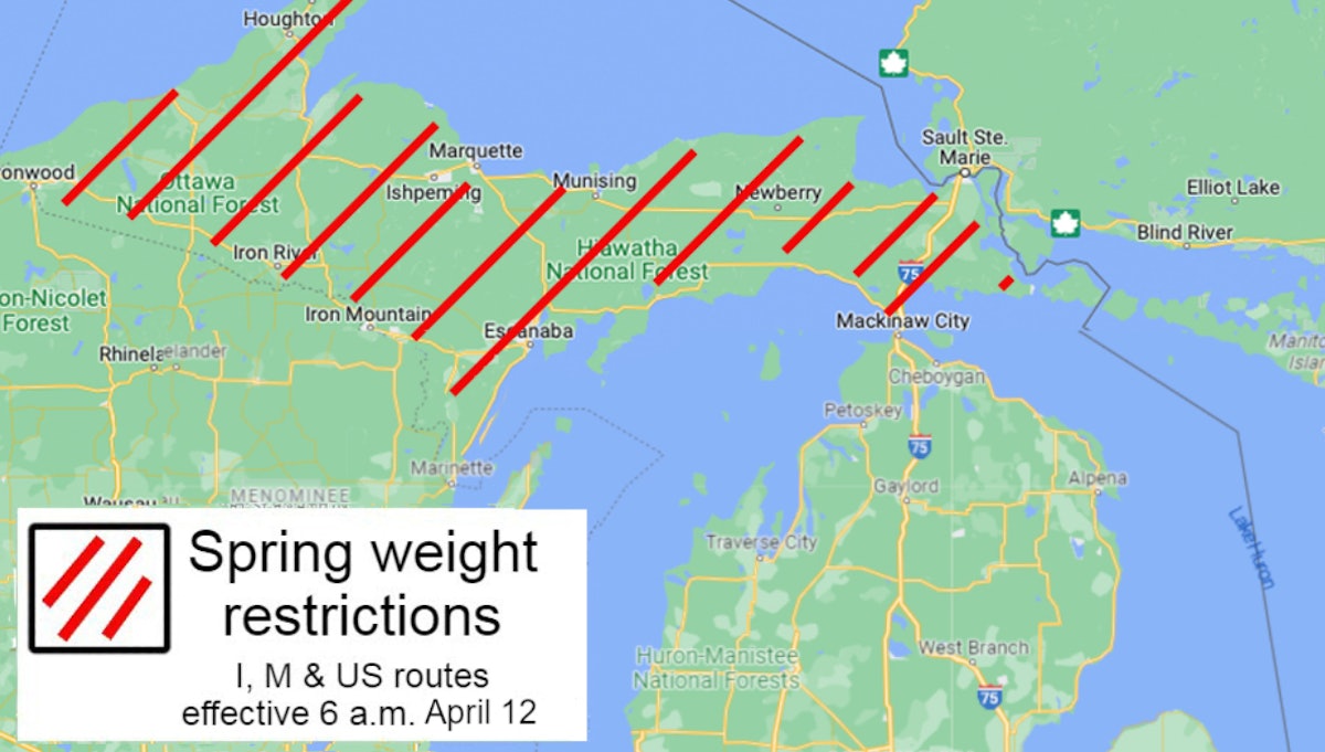 Michigan lifts weight restrictions on lower peninsula highways ...