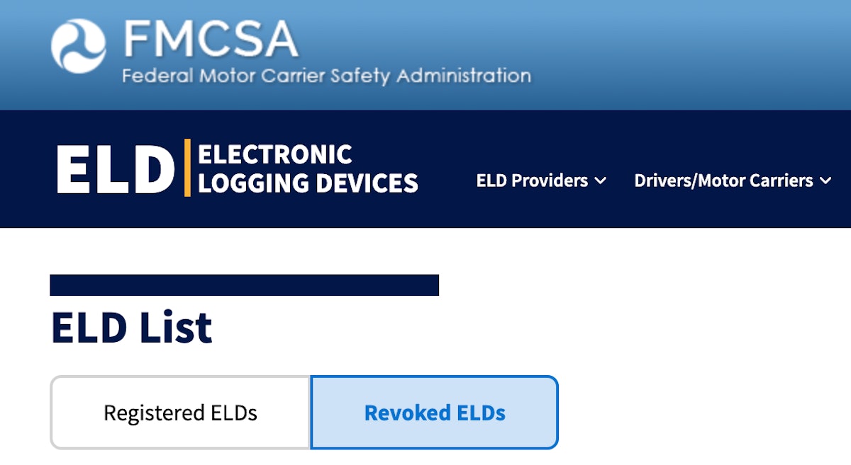 Four more ELDs placed on revoked list; FMCSA urges replacement ...