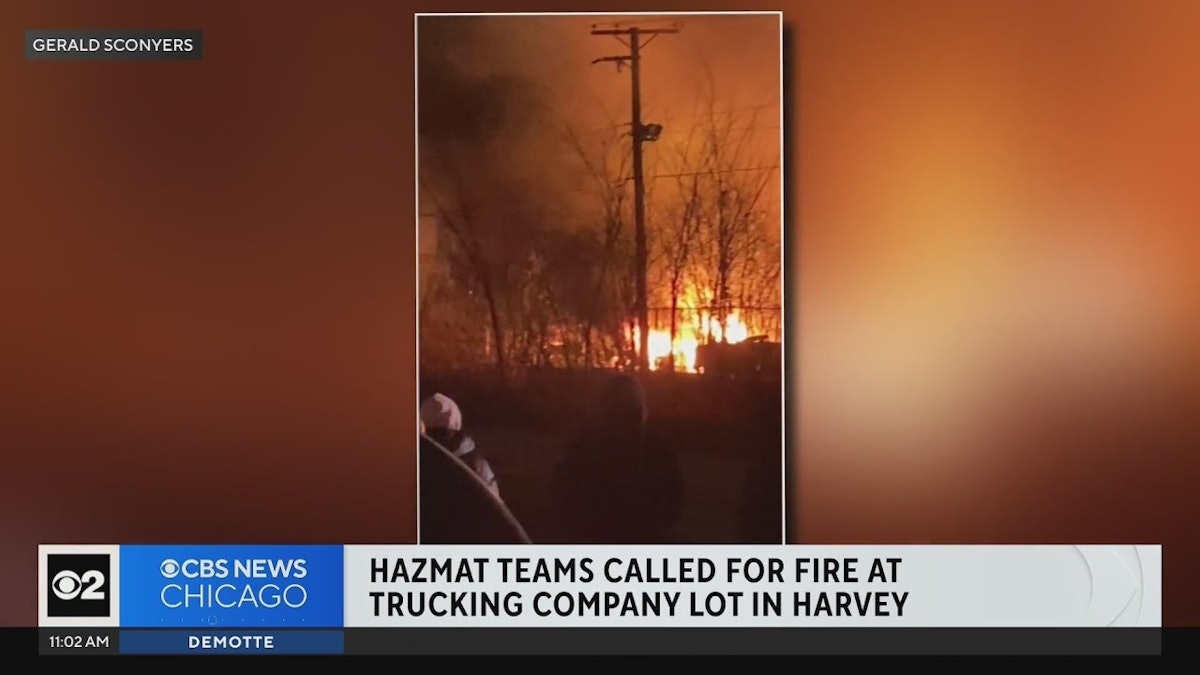 Over a dozen trucks destroyed in fire at Illinois intermodal facility ...
