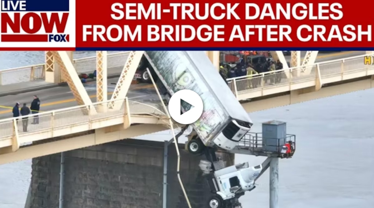 Pickup driver charged in collision that left truck hanging off bridge ...